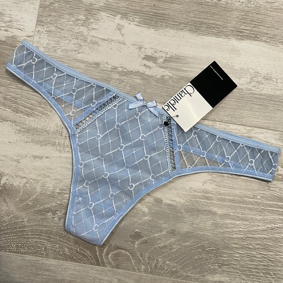 Chantelle | Intimates & Sleepwear | Nwt Chantelle Light Blue Logo Low ...
